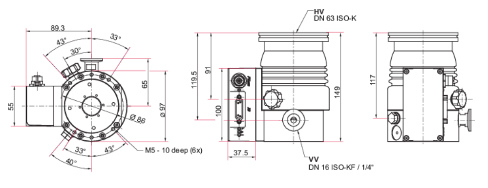Pfeiffer HiPace 80 Turbo Pump Package – High Vac Depot