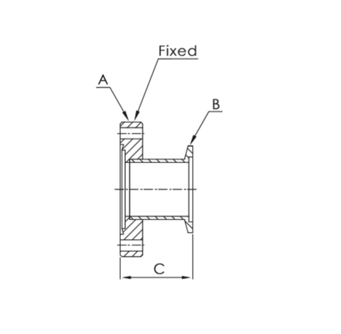 KF to CF Straight Adapter – High Vac Depot