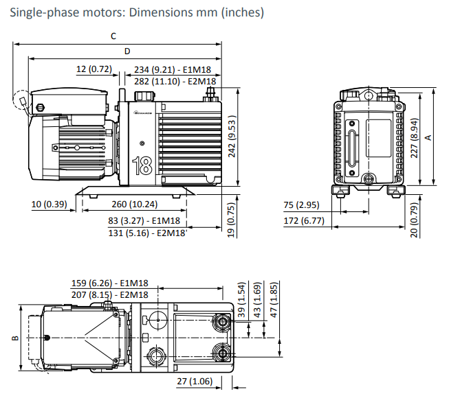 Edwards E2M18 and E2M28 Rotary Vane Pumps – High Vac Depot