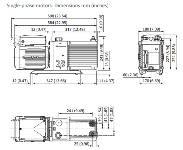 Edwards E2M18 and E2M28 Rotary Vane Pumps – High Vac Depot